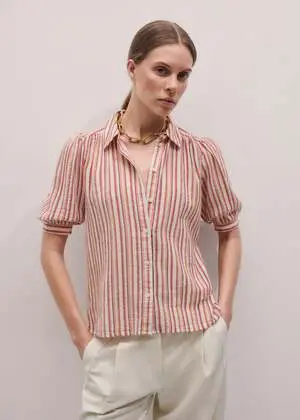 ME+EM Cotton Stripe Blouse