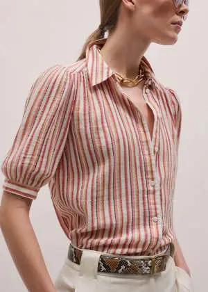 ME+EM Cotton Stripe Blouse