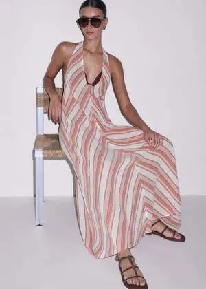 ME+EM Cotton Stripe Maxi Dress With Belt