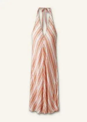 ME+EM Cotton Stripe Maxi Dress With Belt