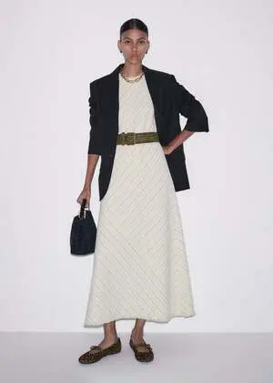 ME+EM Wide Raffia Belt - Olive