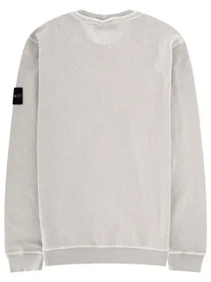 Stone Island Felpa With Logo Patch - Grey