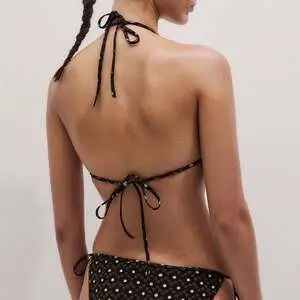 ME+EM Printed Triangle Bikini Top
