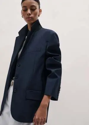 ME+EM Pinstripe Oversized Blazer