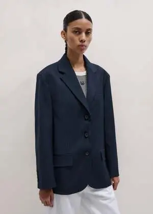 ME+EM Pinstripe Oversized Blazer