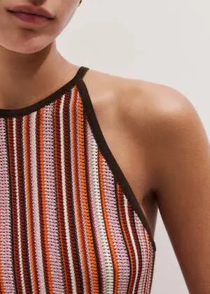 ME+EM Slim Knit Striped Tank