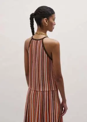 ME+EM Slim Knit Striped Tank