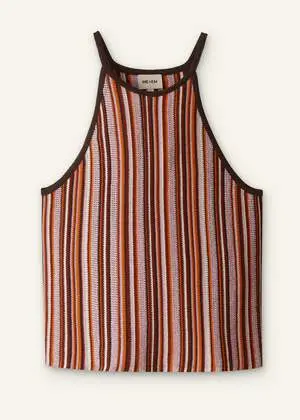 ME+EM Slim Knit Striped Tank