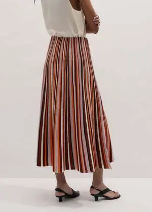 ME+EM Textured Stripe Knit Maxi Skirt