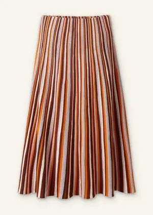 ME+EM Textured Stripe Knit Maxi Skirt