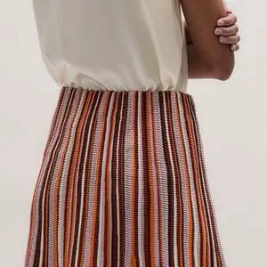 ME+EM Textured Stripe Knit Maxi Skirt