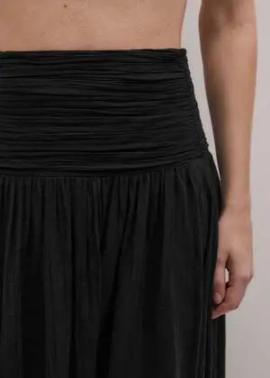 ME+EM Cotton Gauze Maxi Skirt With Slip - Black