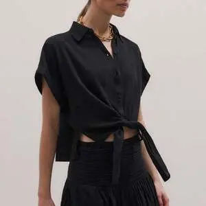 ME+EM Cotton Gauze Maxi Skirt With Slip - Black