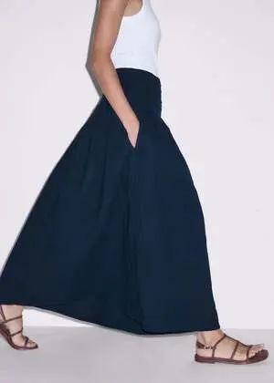 ME+EM Relaxed Maxi Skirt - Navy