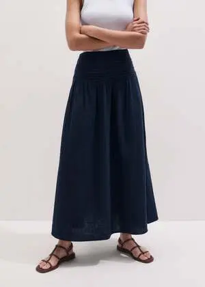 ME+EM Relaxed Maxi Skirt - Navy