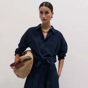 ME+EM Relaxed Maxi Skirt - Navy