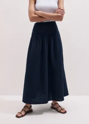 ME+EM Relaxed Maxi Skirt - Navy