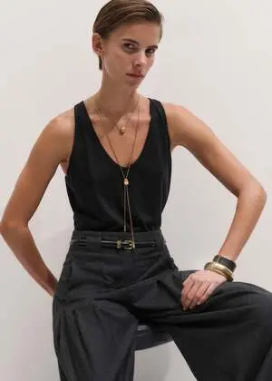 ME+EM Scoop Neck Tank - Black
