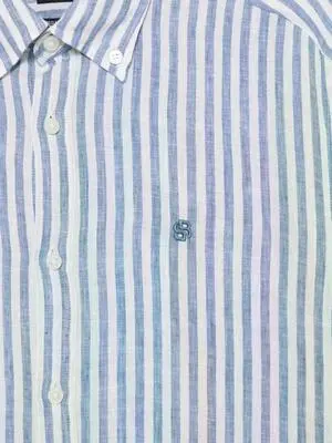 BOSS Vertical-stripe Linen Shirt