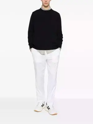 Emporio Armani Logo-embroidered Crew-neck Sweater - Blue