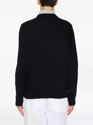 Emporio Armani Logo-embroidered Crew-neck Sweater - Blue