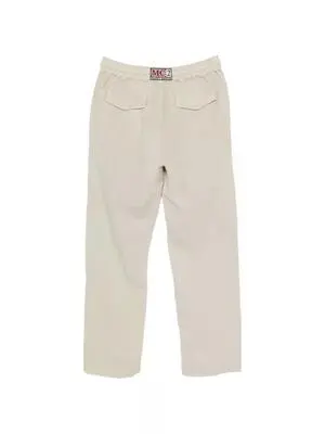 MC2 SAINT BARTH Drawstring-waist Linen Trousers - Neutrals
