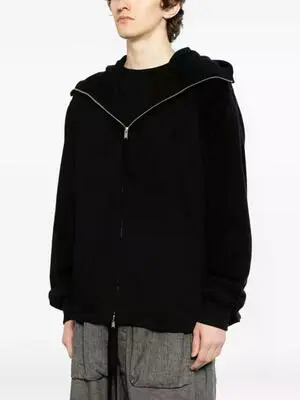 THOM KROM Zip-up Hoodie - Black