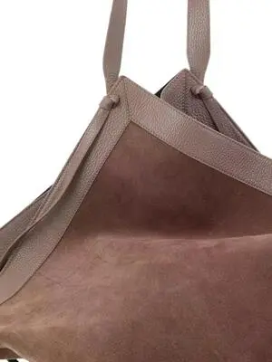 Yuzefi Large Wonton Suede Tote Bag - Brown