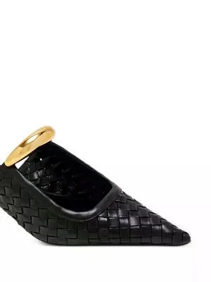 Jw Pei Woven Mules With Sculptural Detail - Black