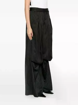 ANIYE BY Pinstripe Draped Trousers - Black
