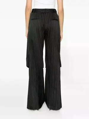 ANIYE BY Pinstripe Draped Trousers - Black