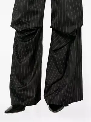 ANIYE BY Pinstripe Draped Trousers - Black