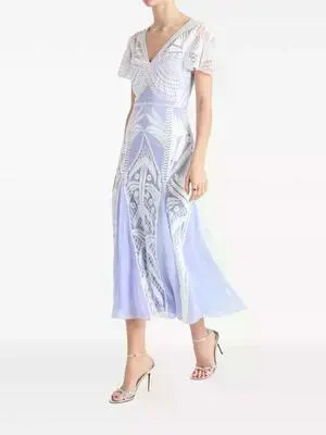 TEMPERLEY LONDON Giselle Embroidered Dress - Blue