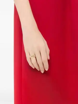 Valentino Garavani Ovalette Metal And Swarovski® Crystal Ring