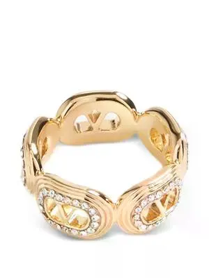 Valentino Garavani Ovalette Metal And Swarovski® Crystal Ring