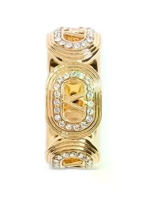 Valentino Garavani Ovalette Metal And Swarovski® Crystal Ring