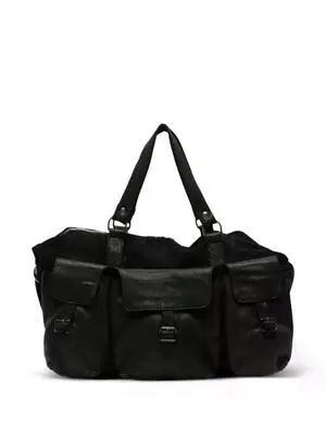 Guidi Cargo-pocket Suede Tote Bag