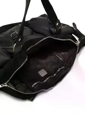Guidi Cargo-pocket Suede Tote Bag
