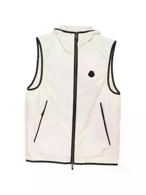 Moncler Logo-print Hooded Gilet - Neutrals