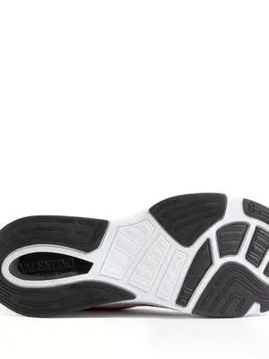 Valentino Garavani Demivee Sneakers In Mesh Fabric With Suede Inserts - Red