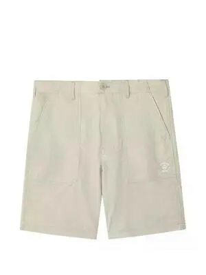 CHOCOOLATE Logo-patch Straight-leg Shorts - Neutrals