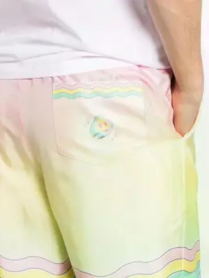 Casablanca Gradient Wavy-print Shorts