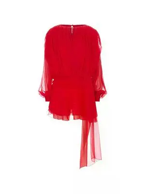 Giuseppe Di Morabito Draped Asymmetric-hem Mini Dress - Red