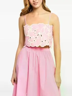 Cinq À Sept Caterina Paisley Bloom Embroidered Top - Pink