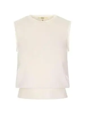 Chloé Pointelle-knit Knitted Vest
