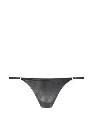 MAISON CLOSE Metallic-effect Bikini Bottom - Silver