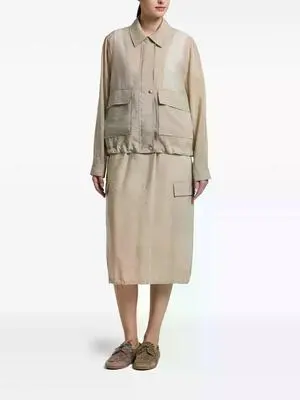 Peserico Sheer-panelled Jacket With Pocket Detail