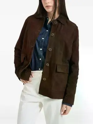 BOMBOOGIE Suede Jacket With Button Fastening