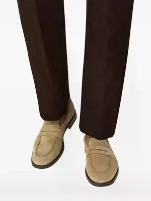 Boggi Milano Suede Loafers - Neutrals