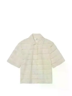 FRAME Lattice Crochet Shirt - Neutrals